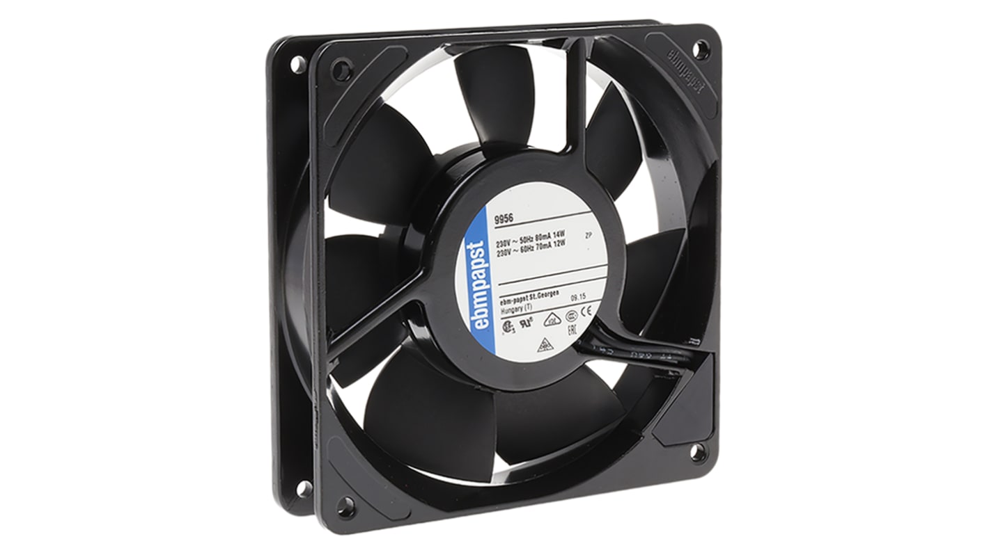4656Z-KR1 | ebm-papst 4000 Z Series Axial Fan Kit, 230 V ac, AC Operation, 160m³/h, 19W, 119 x ...