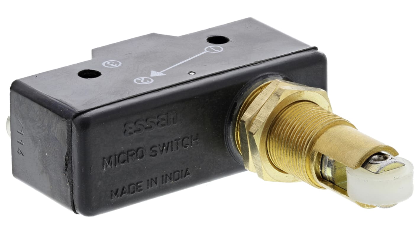 RS PRO Spring Plunger Micro Switch, Screw Terminal, 15 A @ 250 V ac, SP ...