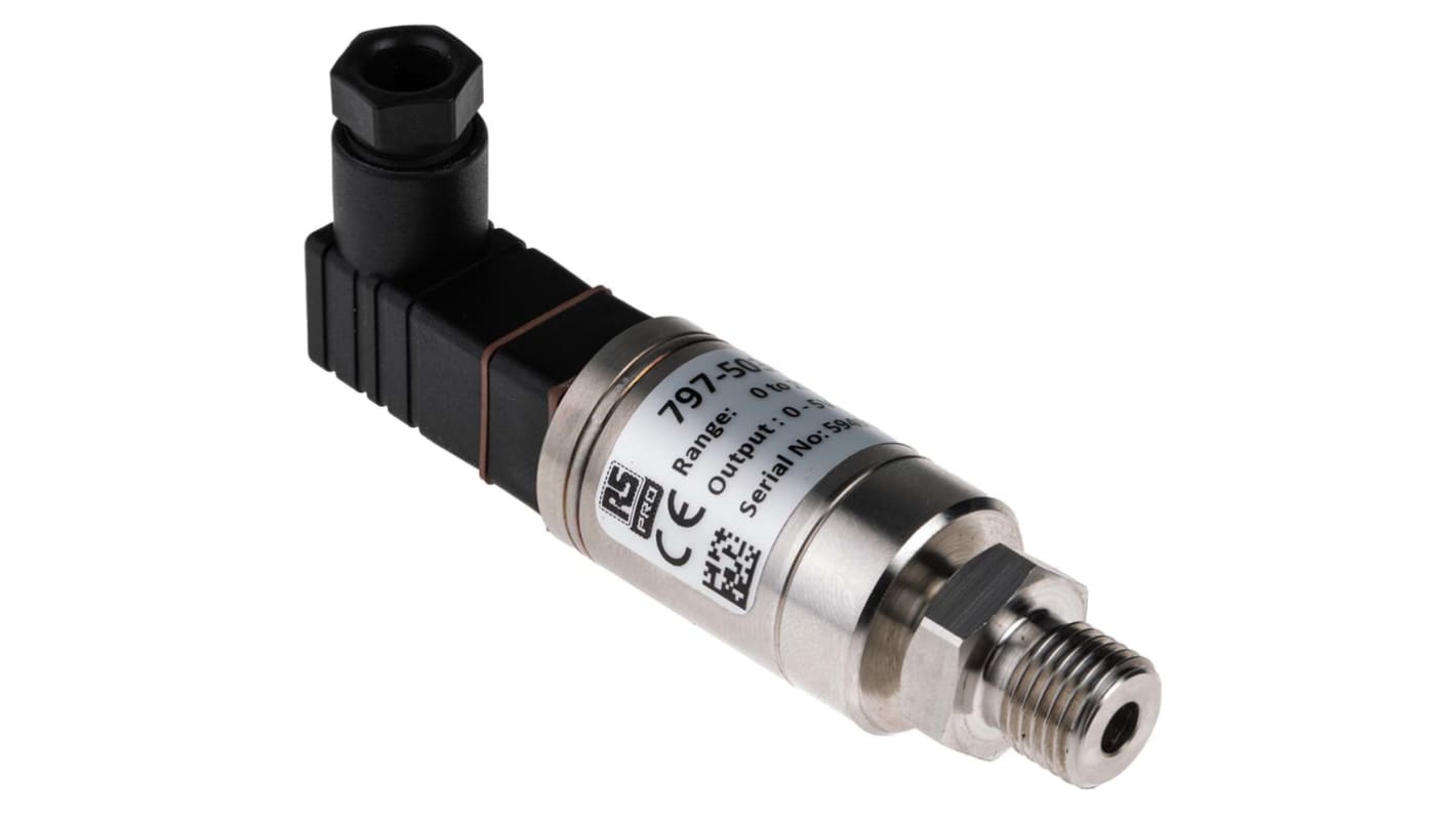 RS PRO Pressure Sensor, 0bar Min, 25bar Max, Voltage Output, Relative Reading | RS