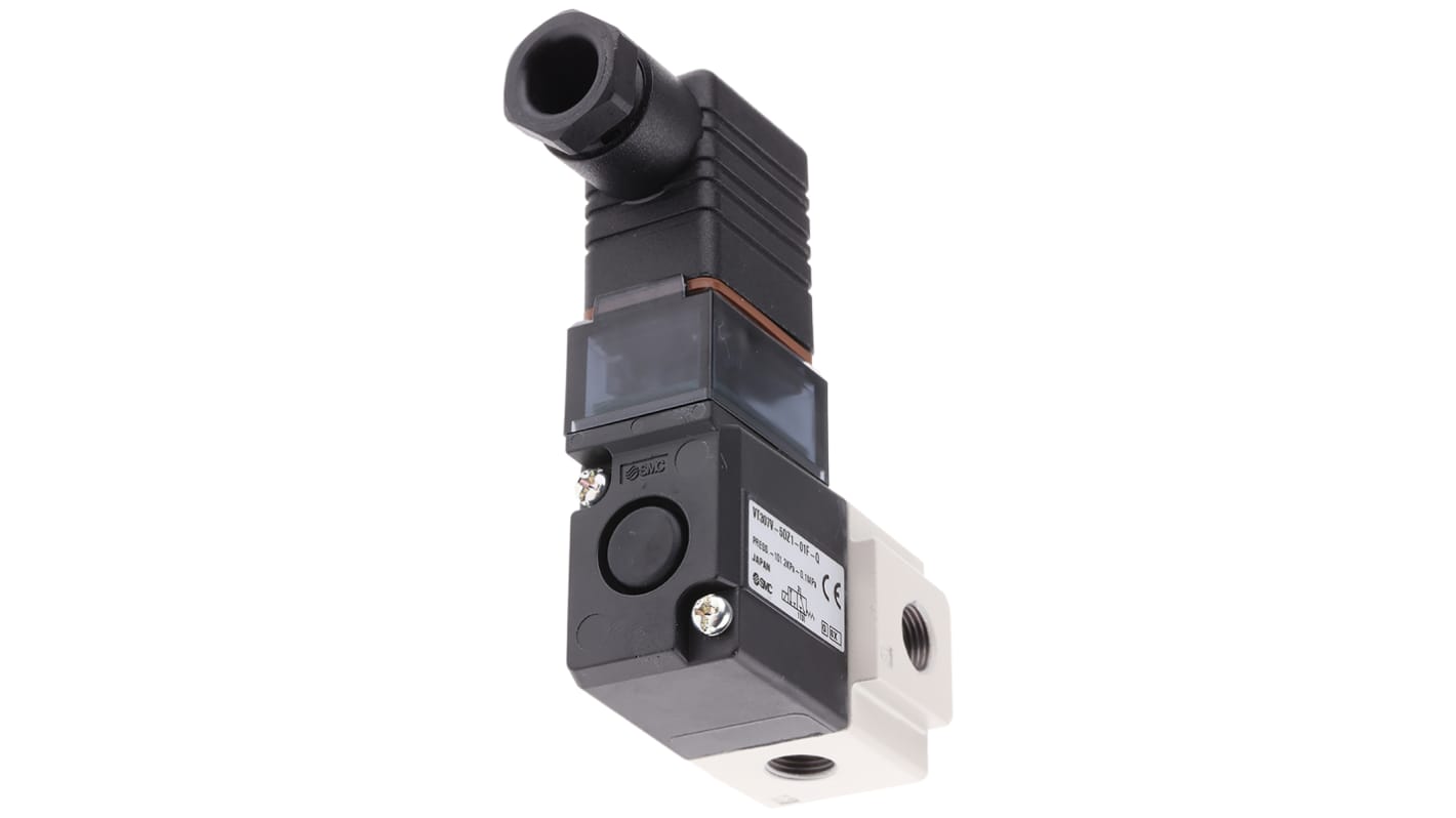 VT307V-5DZ1-01F-Q | SMC 3/2 Pneumatic Solenoid Valve - Solenoid/Solenoid G 1/8 VT307 Series 24V ...