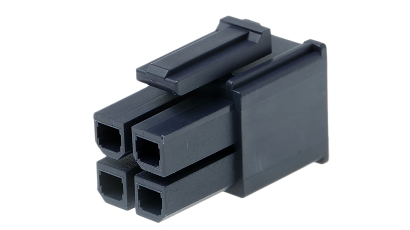 170001-0104 | Molex, Mega-Fit Female Connector Housing, 5.7mm Pitch, 4 Way, 2 Row | RS