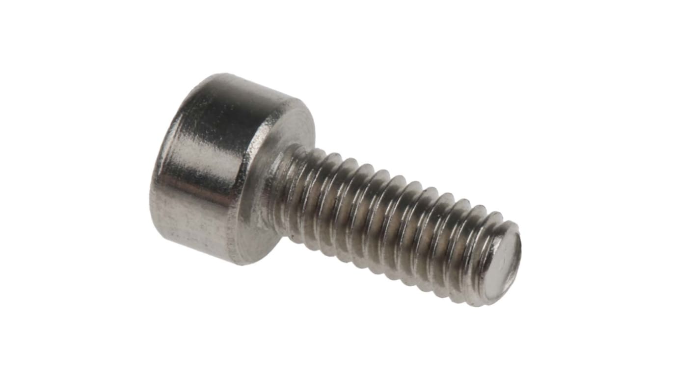RS PRO Plain Stainless Steel Hex Socket Cap Screw, DIN 912, M4 x 10mm | RS