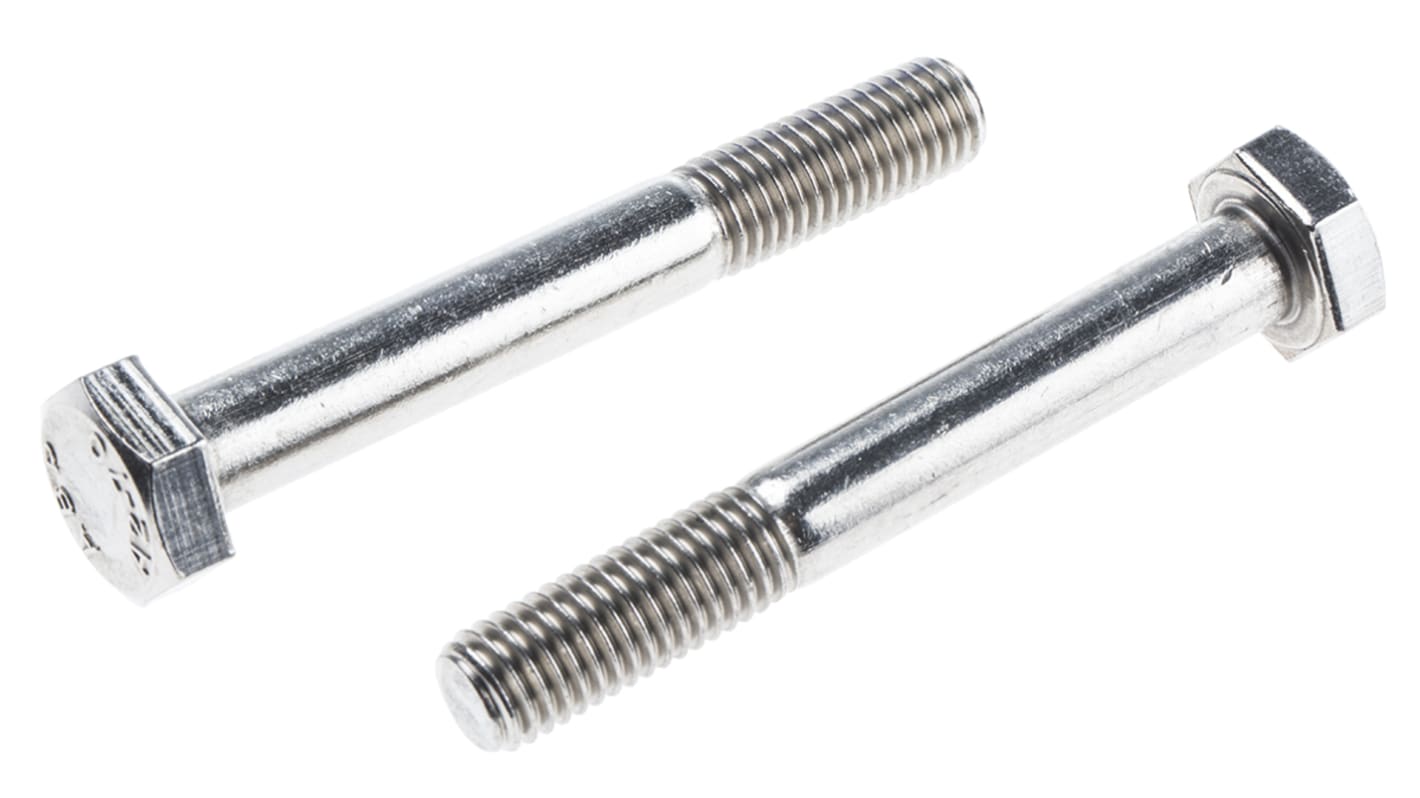 RS PRO Stainless Steel Hex, Hex Bolt, M10 x 75mm | RS