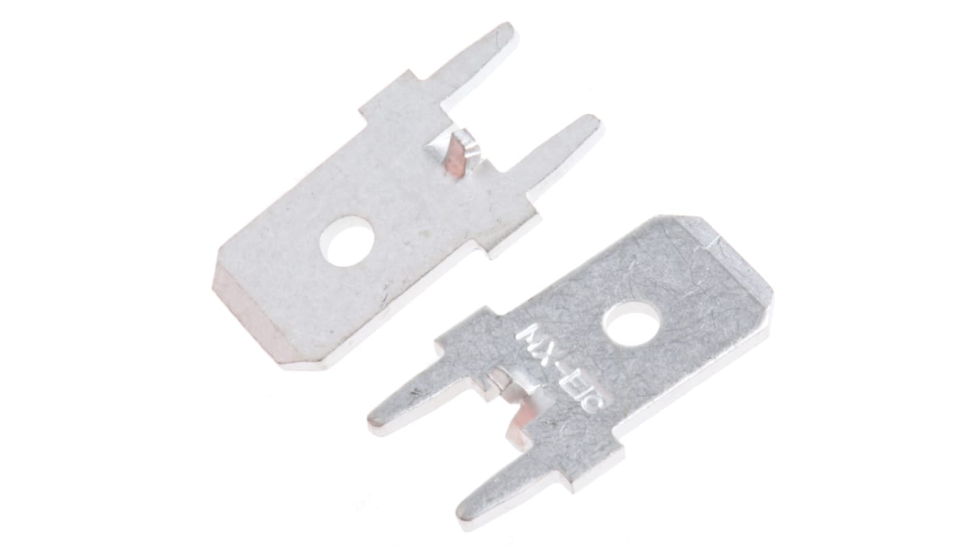 19705-4201 | Molex Uninsulated Male Spade Connector, PCB Tab, 6.35 x 0 ...