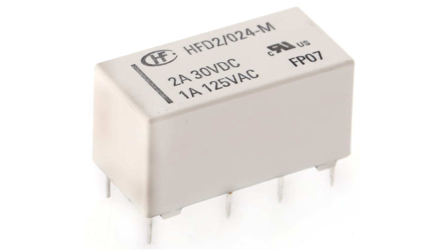 RS PRO PCB Mount Signal Relay, 24V dc Coil, 3A Switching Current, DPDT | RS