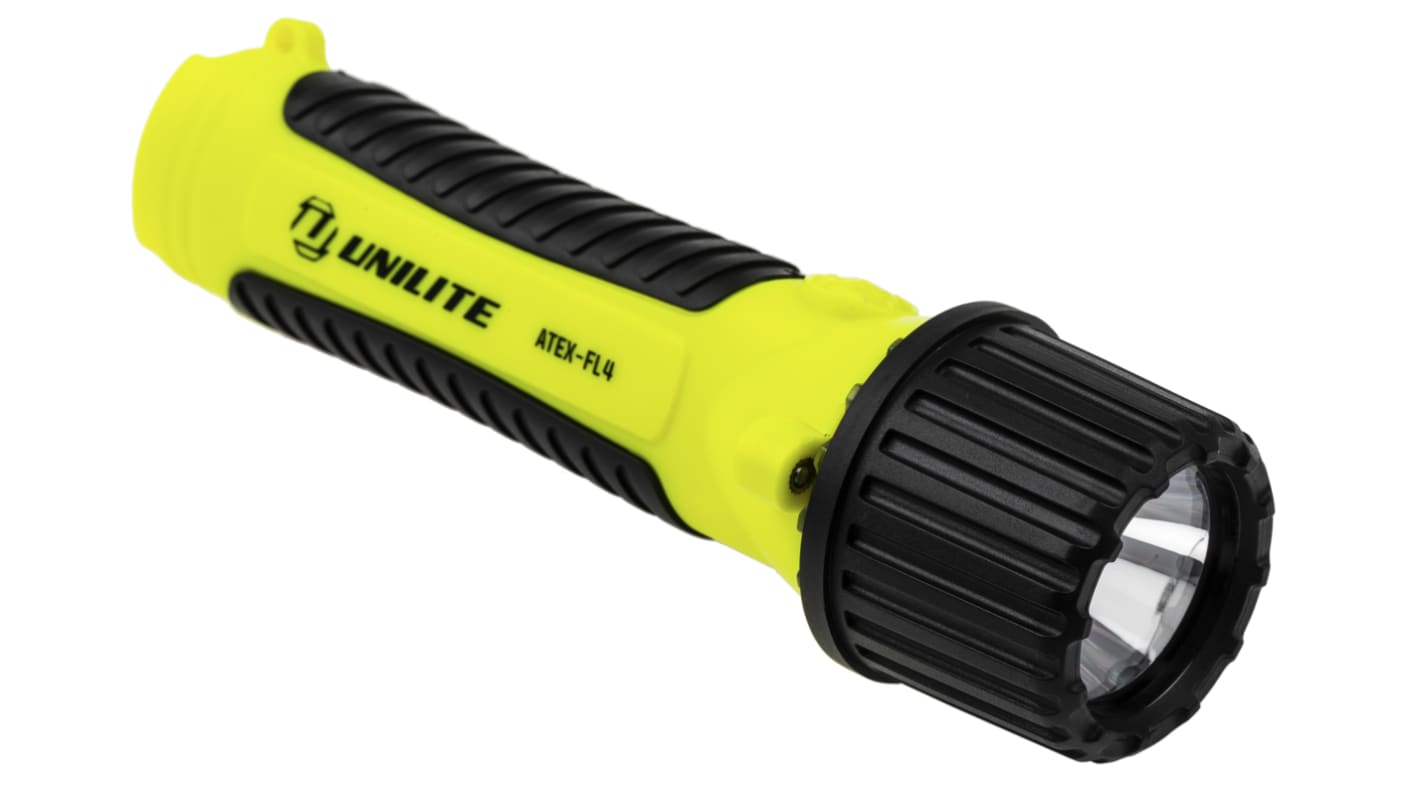 Unilite ATEX-FL4 ATEX LED Torch Yellow 150 lm, 174 mm | RS