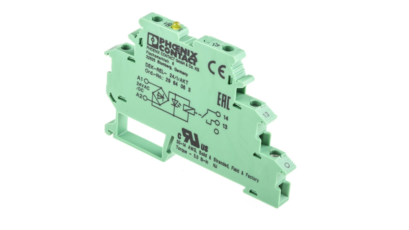 2964063 | Phoenix Contact DEK-REL- 24/1/AKT Interface Relais / 24V ac ...