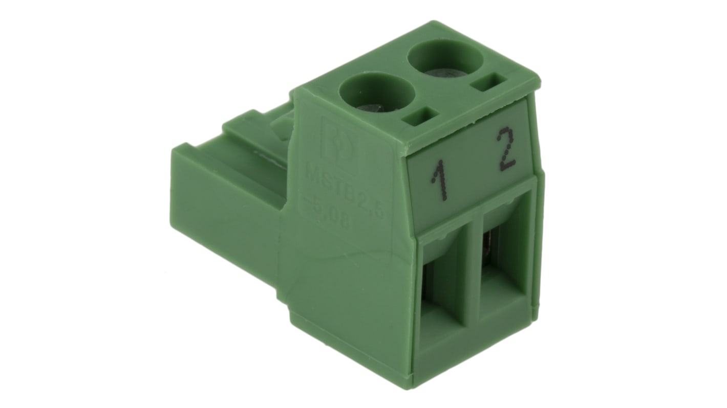 1758364 | Phoenix Contact 5.08mm Pitch 2 Way Pluggable Terminal Block ...