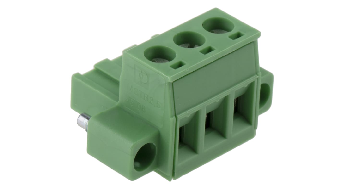 1777992 | Phoenix Contact 5.08mm Pitch 3 Way Pluggable Terminal Block, Plug, Plug-In, Screw ...