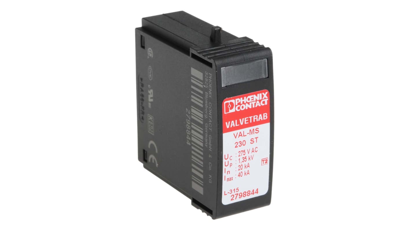 2798844 | Phoenix Contact, VAL-MS 230 ST Surge Protector 230 V ac ...