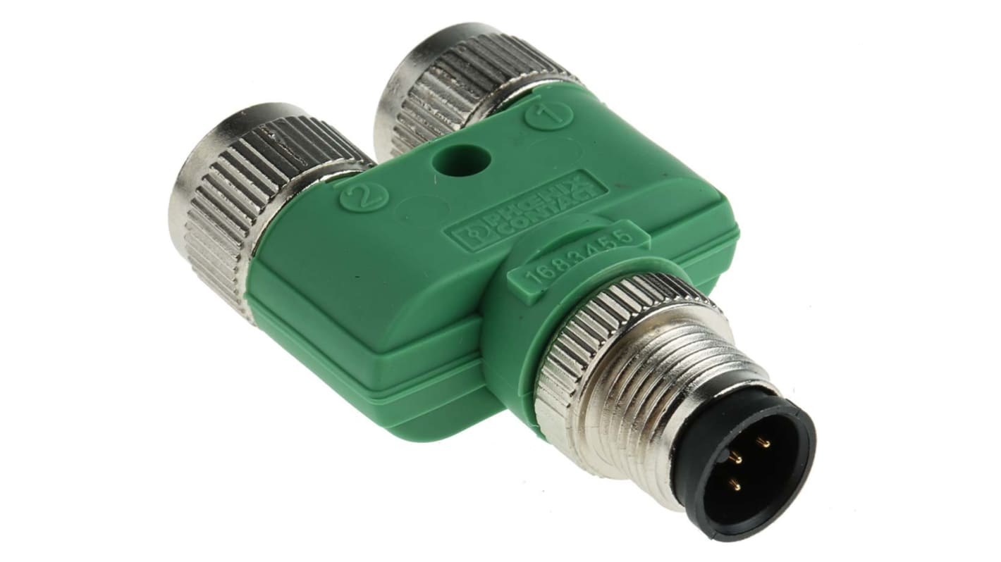 1683455 | Phoenix Contact SAC-3P-M12Y/2XM12FS PE Rundsteckverbinder ...