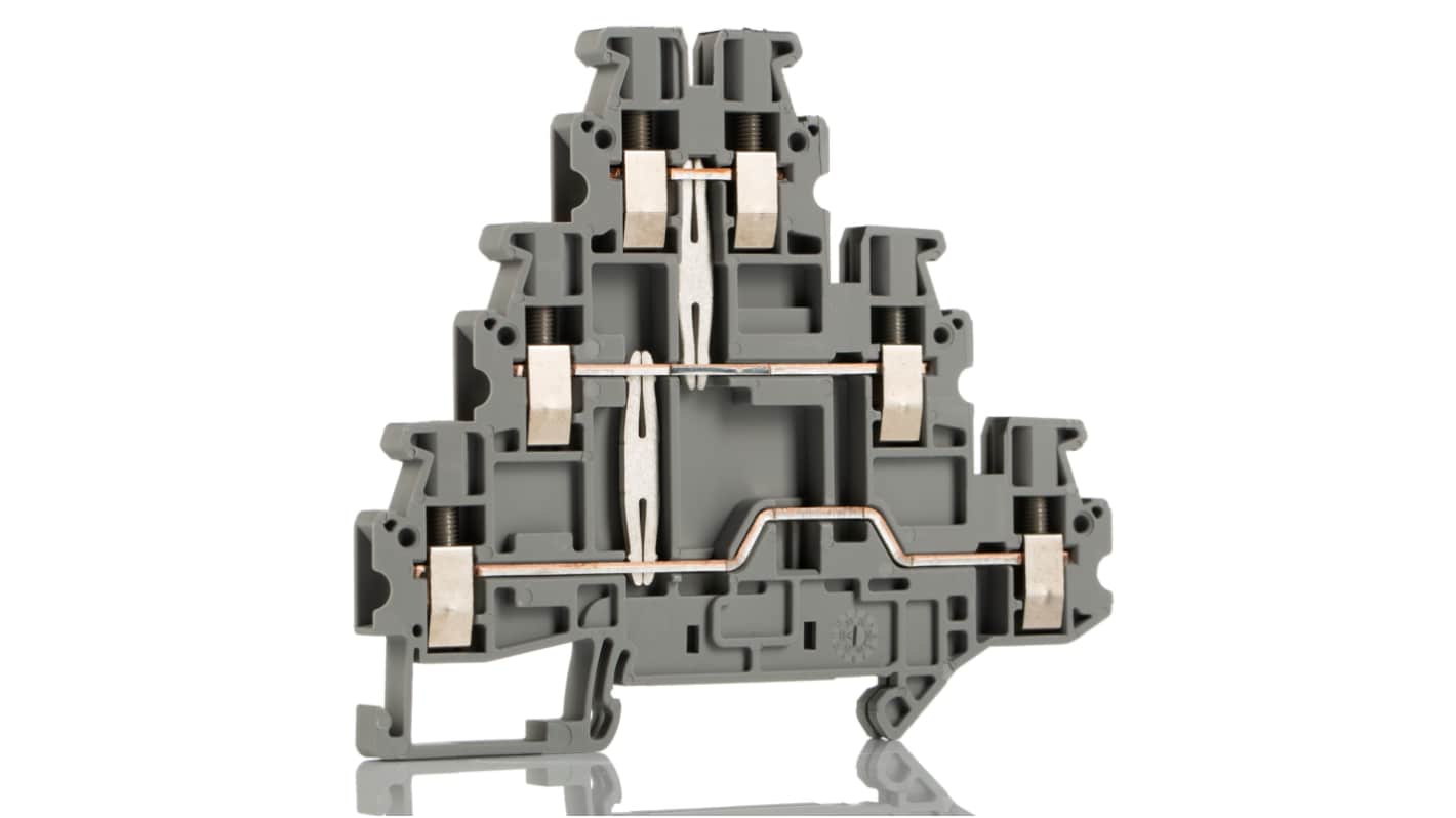 3214262 | Phoenix Contact UT 2.5-3PV Series DIN Rail Terminal Block | RS