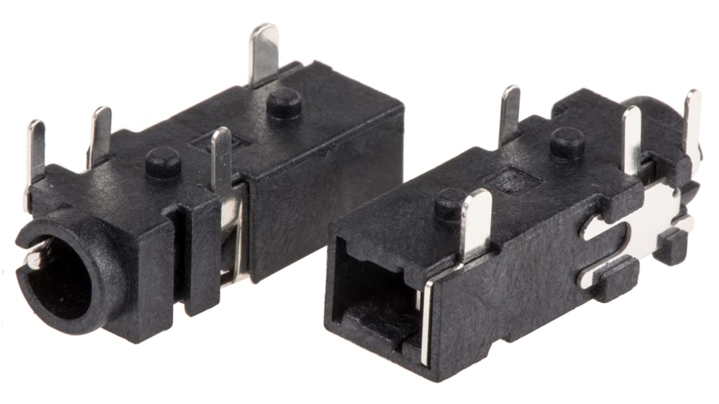 RS PRO Jack Connector 3.5 mm PCB Mount Composite Video Socket, 4Pole | RS