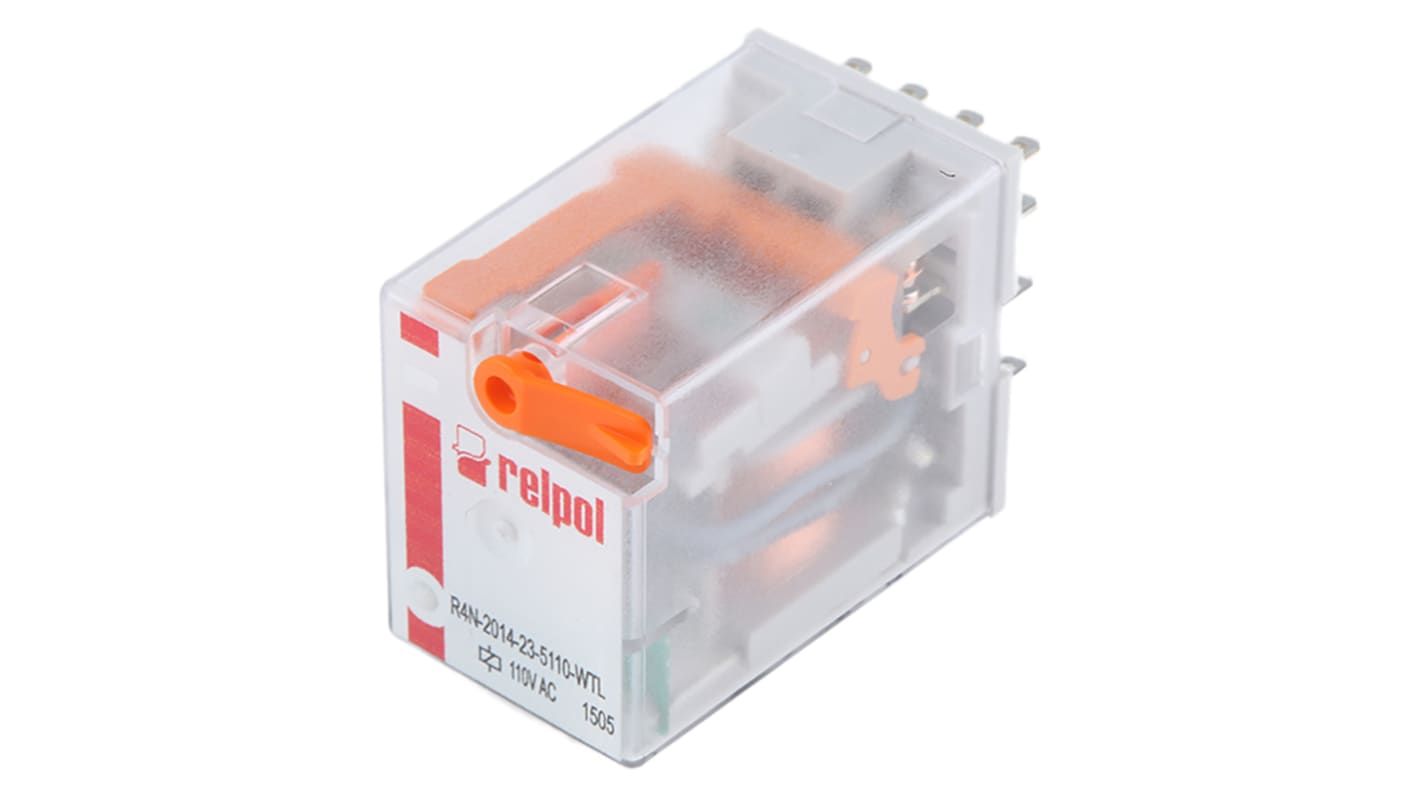 R4N-2014-23-5110-WTL | Relpol Plug In Non-Latching Relay, 110V ac Coil ...