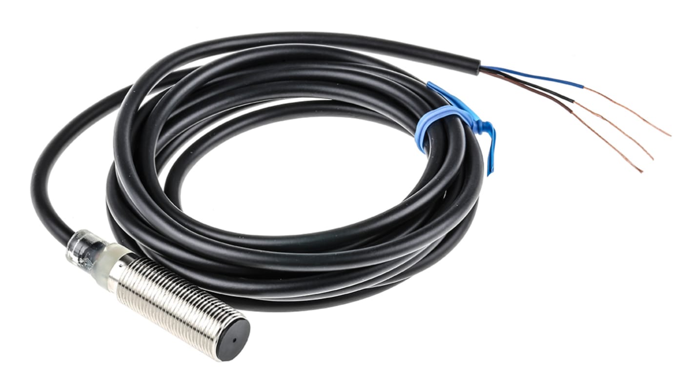 E2B-M12KS04-WP-B1 2M | Omron E2B Series Inductive Barrel-Style Proximity Sensor, M12 x 1, 4 mm ...