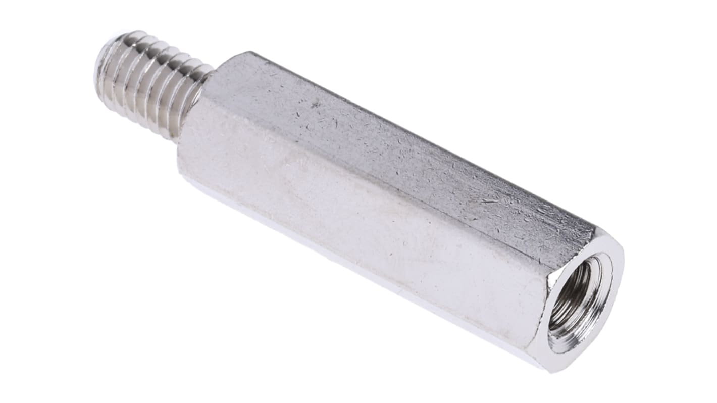 RS PRO Standoff, M5 x M5 Thread, 25mm Body, Brass, Male/Female, 8mm ...