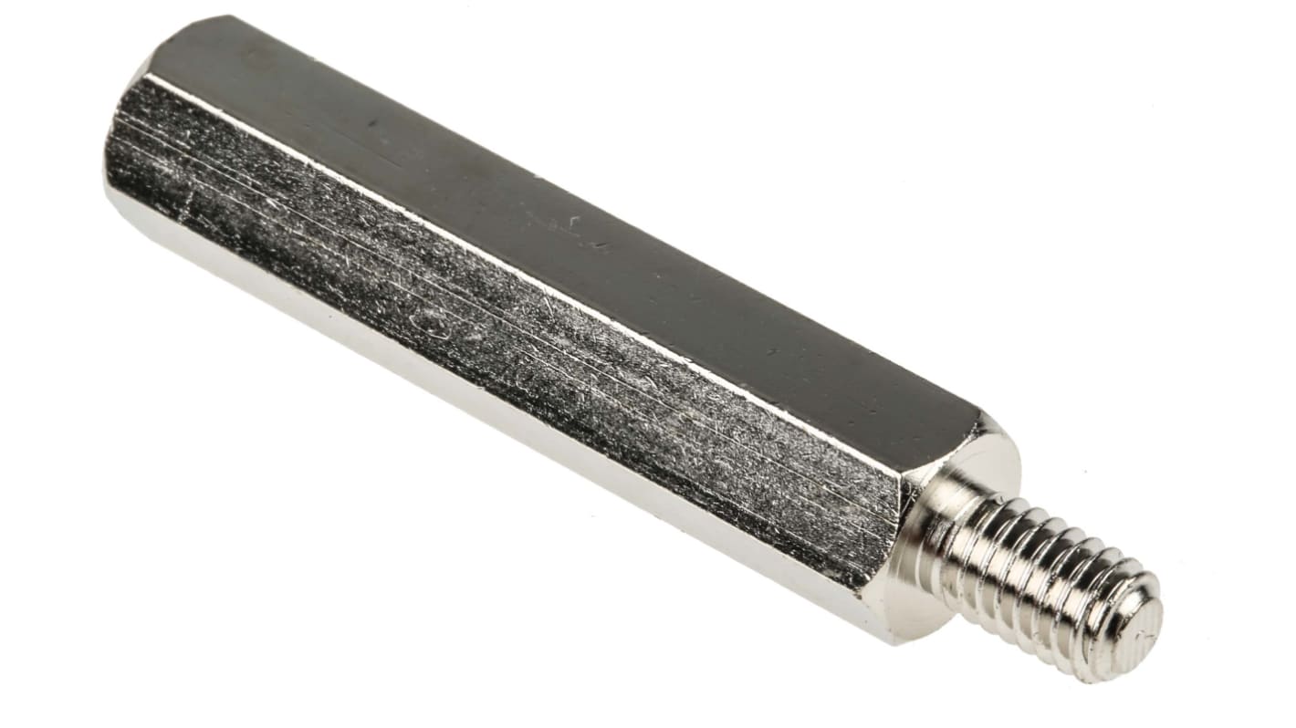 RS PRO Standoff, M6 x M6 Thread, 45mm Body, Steel, Male/Female, 10mm ...