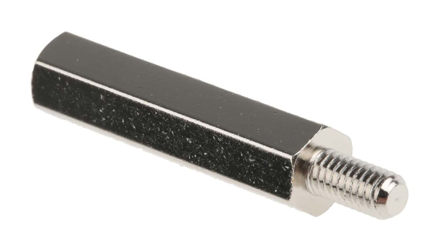 RS PRO Standoff, M4 x M4 Thread, 30mm Body, Brass, Male/Female, 8mm ...