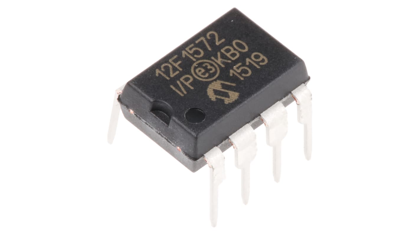 Microchip PIC12F1572-I/P, 8bit PIC Microcontroller, PIC12F, 16MHz, 3.5 ...