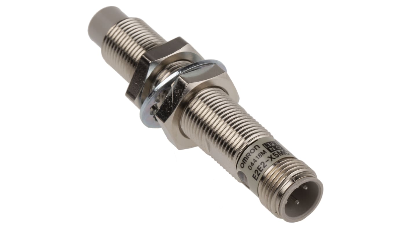 E2E2-X5MC1-M1 | Omron Inductive Barrel-Style Proximity Sensor, M12 x 1, 5 mm Detection, NPN ...