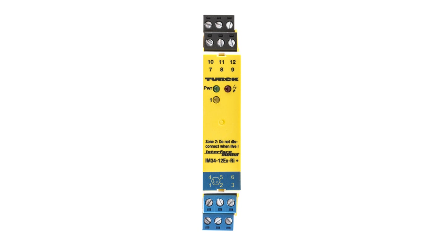 IM34-12EX-RI | Turck 1 Channel Galvanic Barrier, Temperature Measuring ...