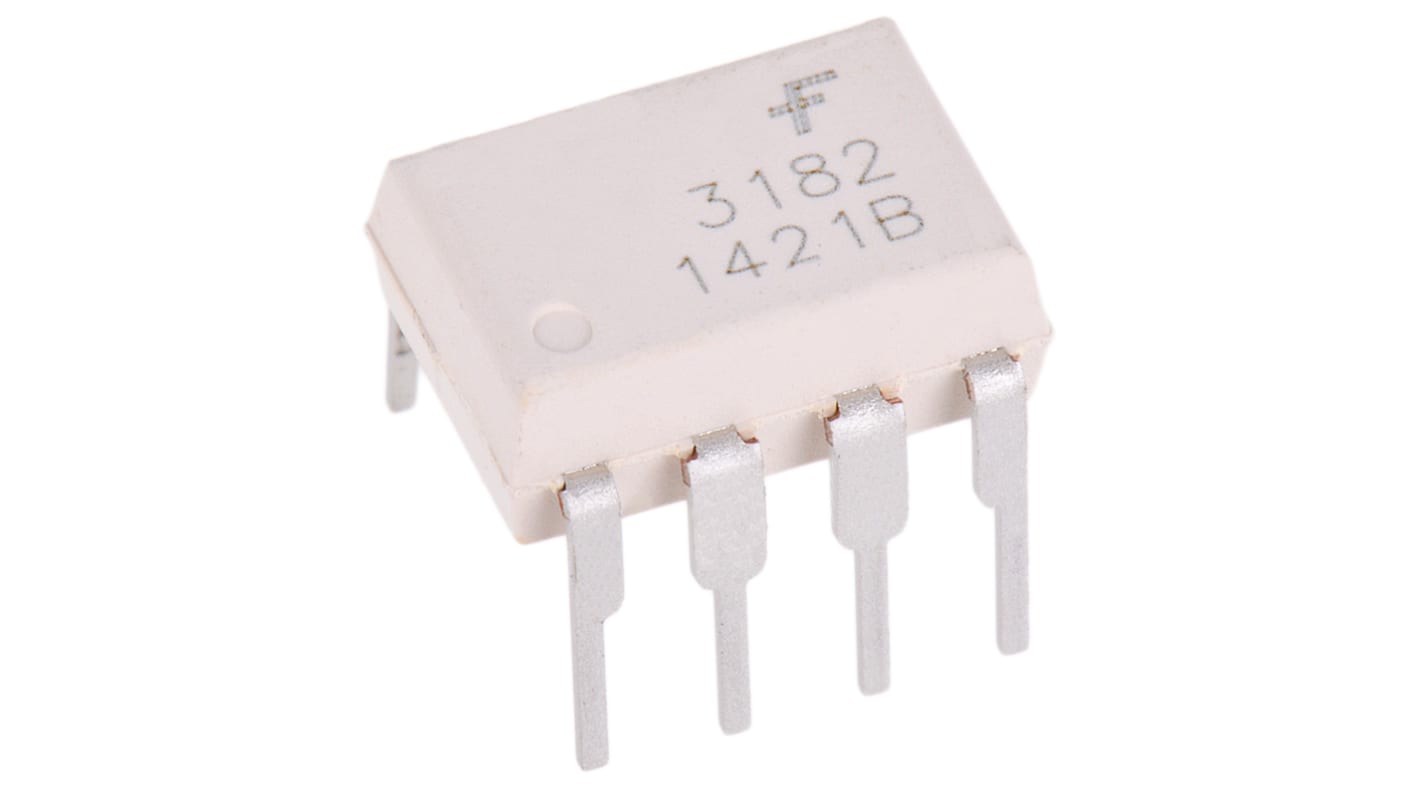 onsemi, FOD3182 DC Input MOSFET Output Optocoupler, Through Hole, 8-Pin ...