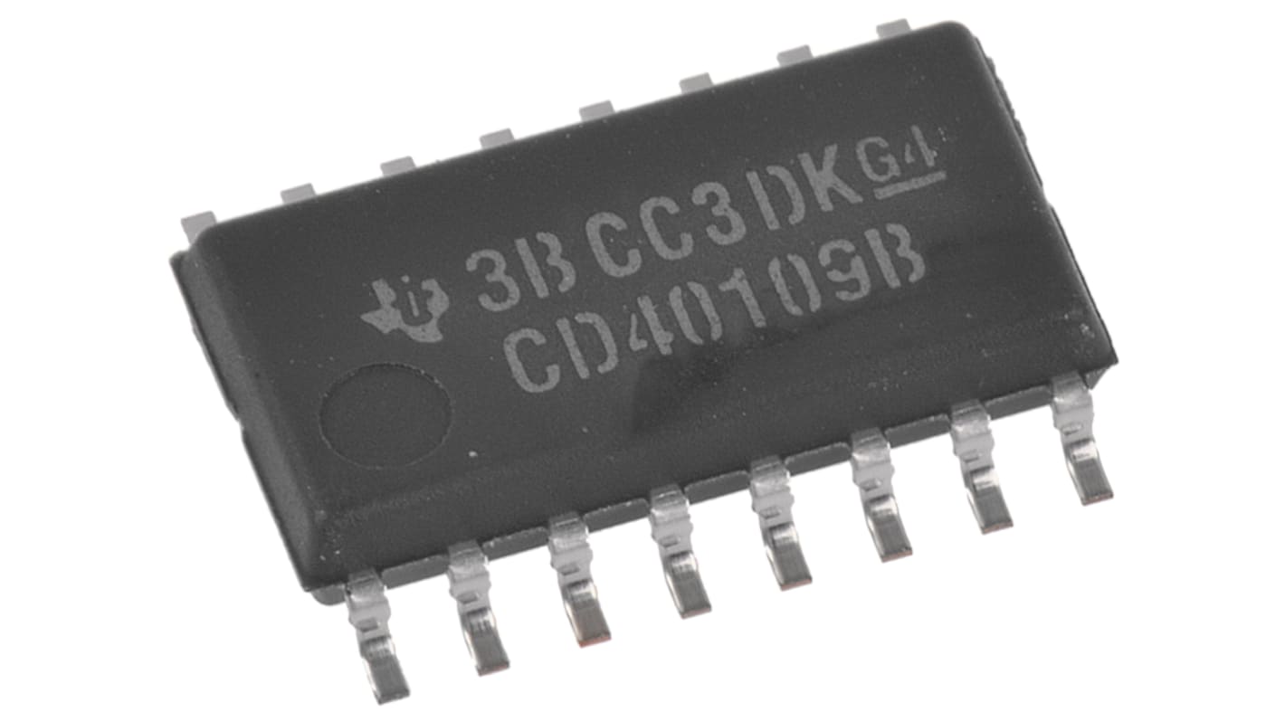 CD40109BNSR | Texas Instruments CD4000シリーズ クワッド 電圧 レベルシフター, 3ステート出力, 6 ...