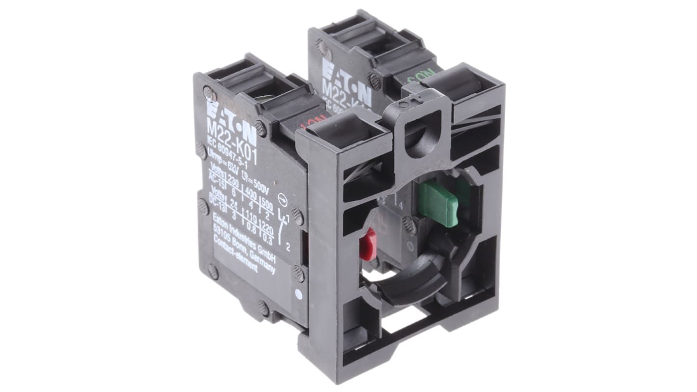 216505 M22-AK11 | Eaton RMQ Titan M22 Series Contact Block, 500V, 1NO ...