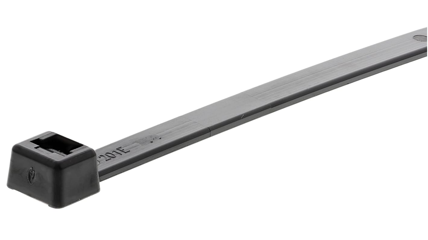 111-12010 T120R(E)-PA66-BK | HellermannTyton Cable Tie, Inside Serrated, 387mm x 7.6 mm, Black ...