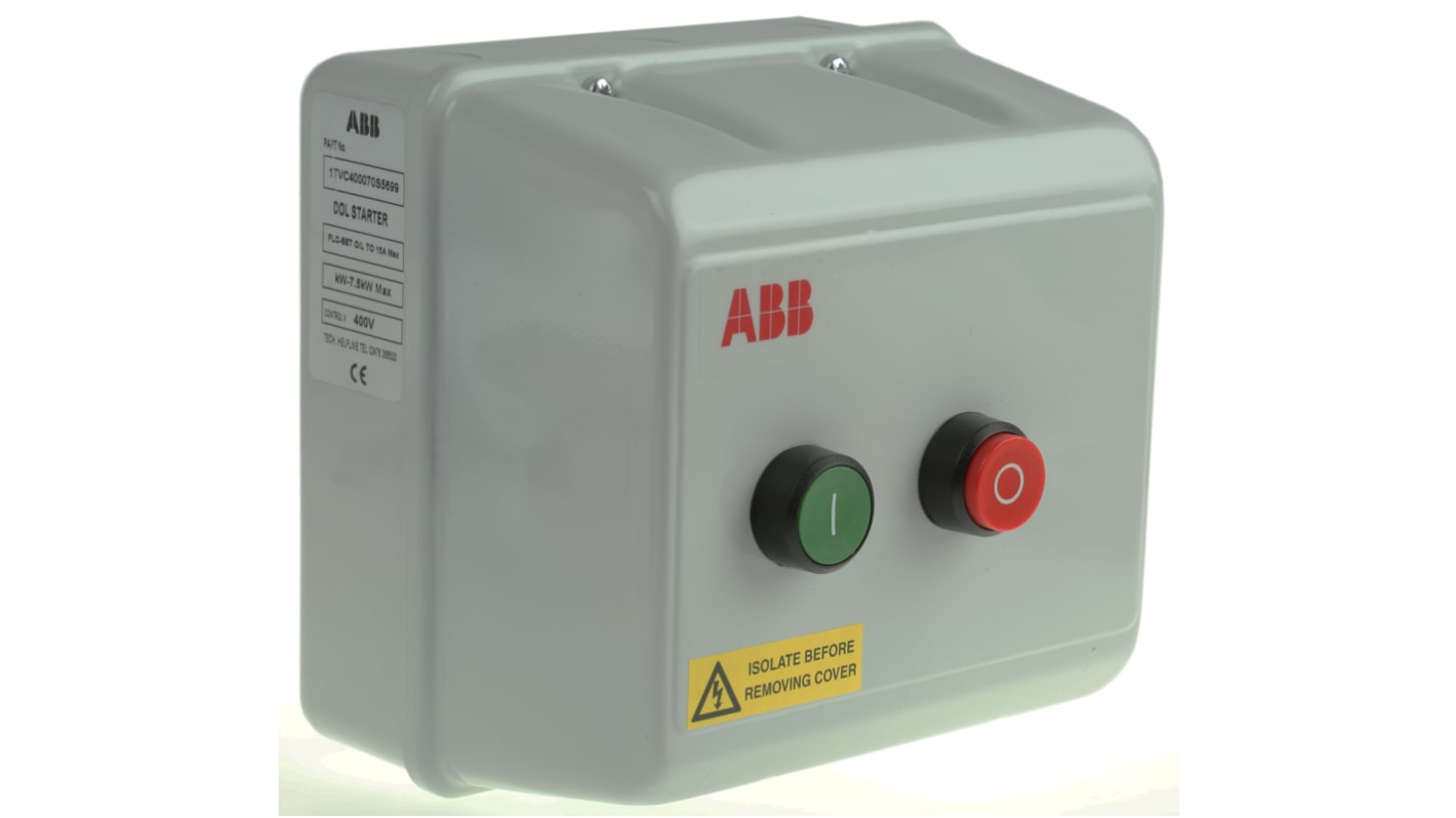 1TVC400070S5699 | ABB DOL Starter, DOL, 7.5 kW, 400 V ac, 3 Phase, IP55 ...