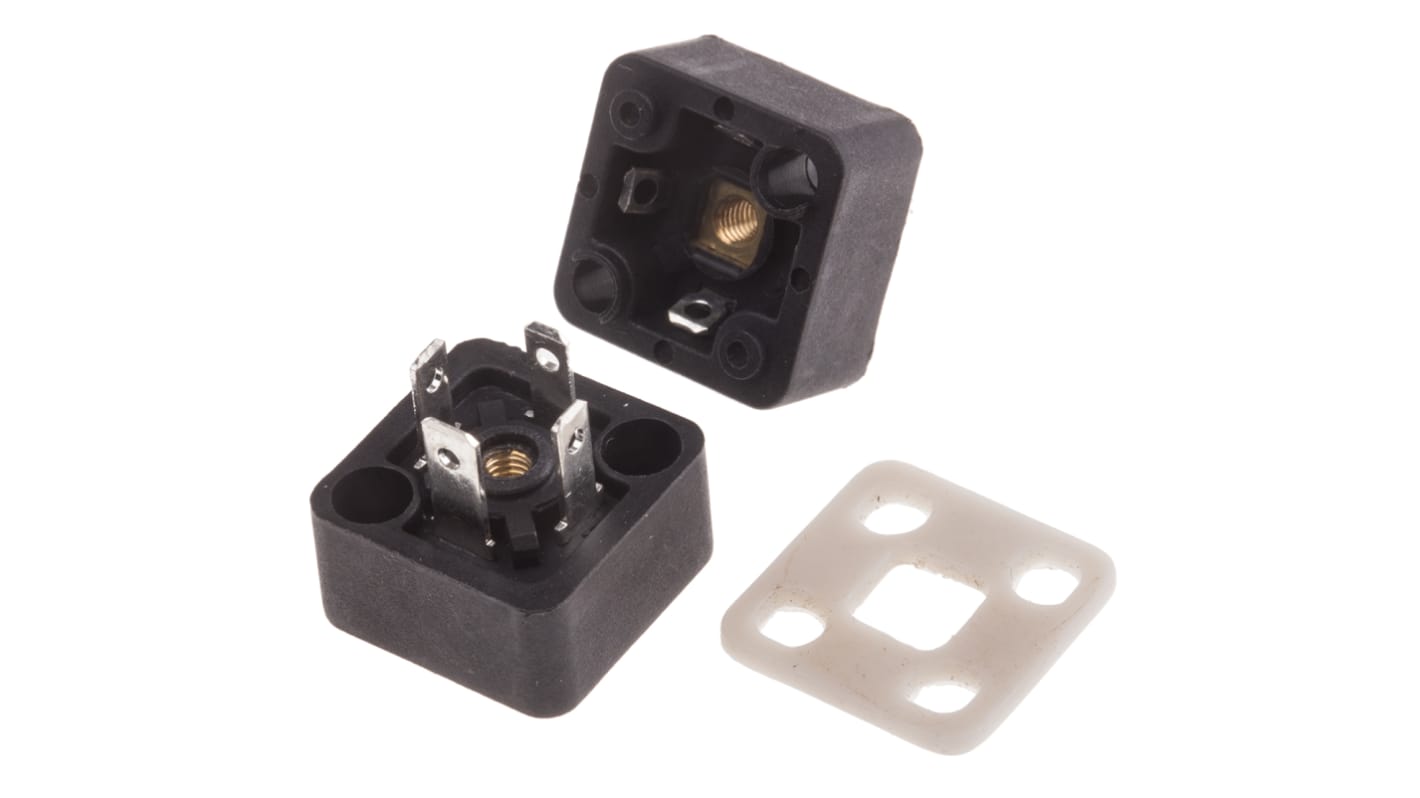 RS PRO 3P+E DIN 43650, Male Solenoid Valve Connector, 250 V ac Voltage | RS