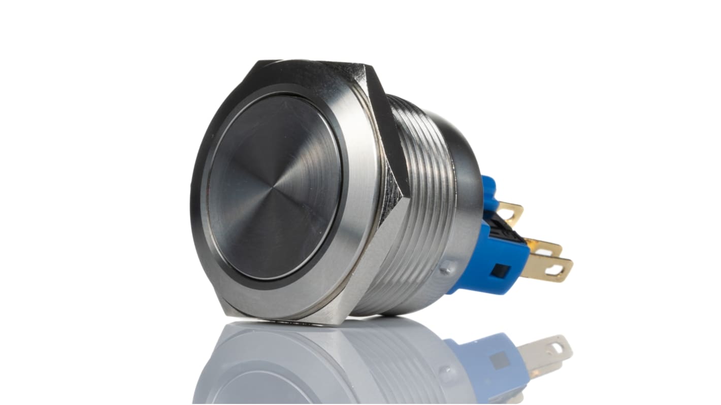 RS PRO Push Button Switch, Momentary, Panel Mount, 22mm Cutout, SPDT ...