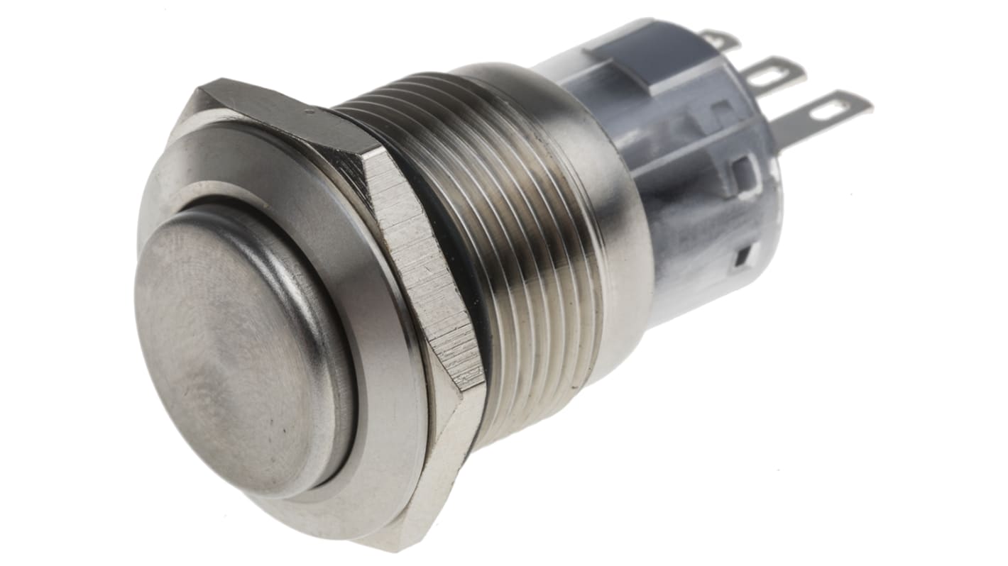 RS PRO Push Button Switch, Momentary, Panel Mount, 19mm Cutout, SPDT ...