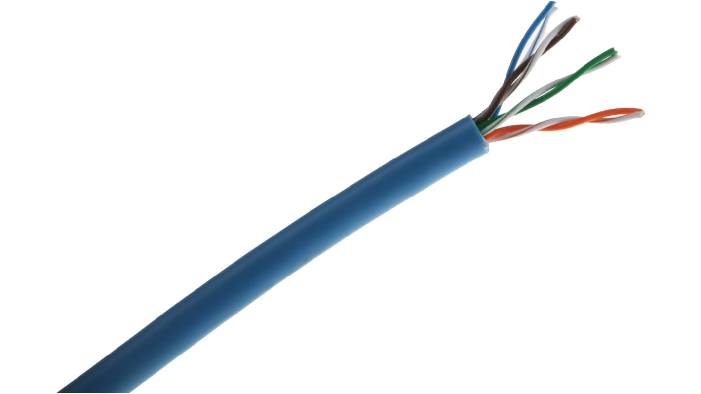 RS PRO Cat5 Ethernet Cable, U/UTP, Blue PVC Sheath, 50m | RS