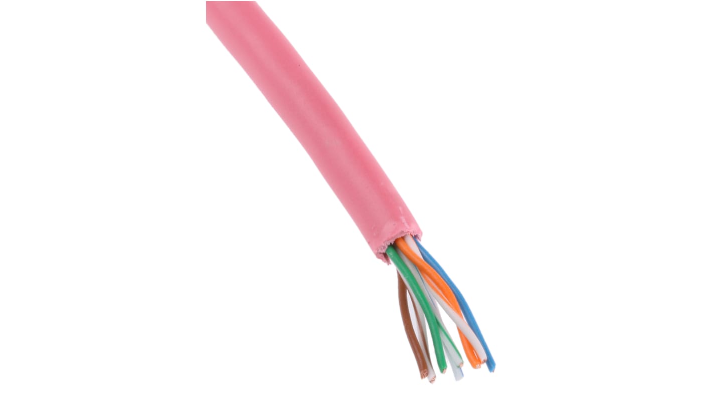 RS PRO Cat5 Ethernet Cable, U/UTP, Red PVC Sheath, 50m | RS