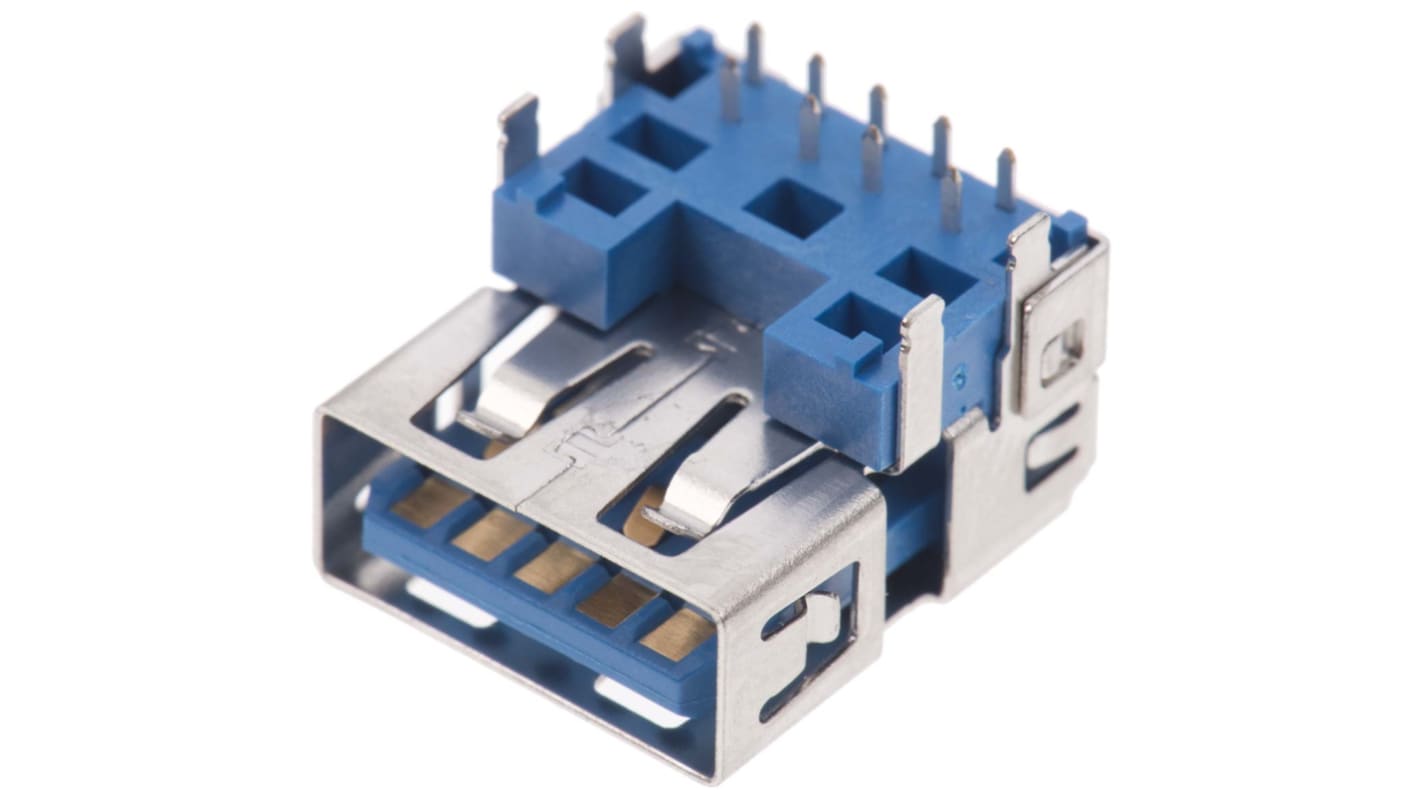 48391-0003 | Molex Right Angle, Through Hole, Socket Type A 3.0 USB ...