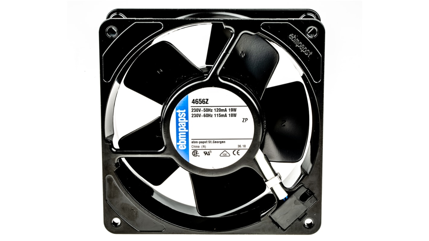 4656Z | ebm-papst 4000 Z Series Axial Fan, 230 V ac, AC Operation ...