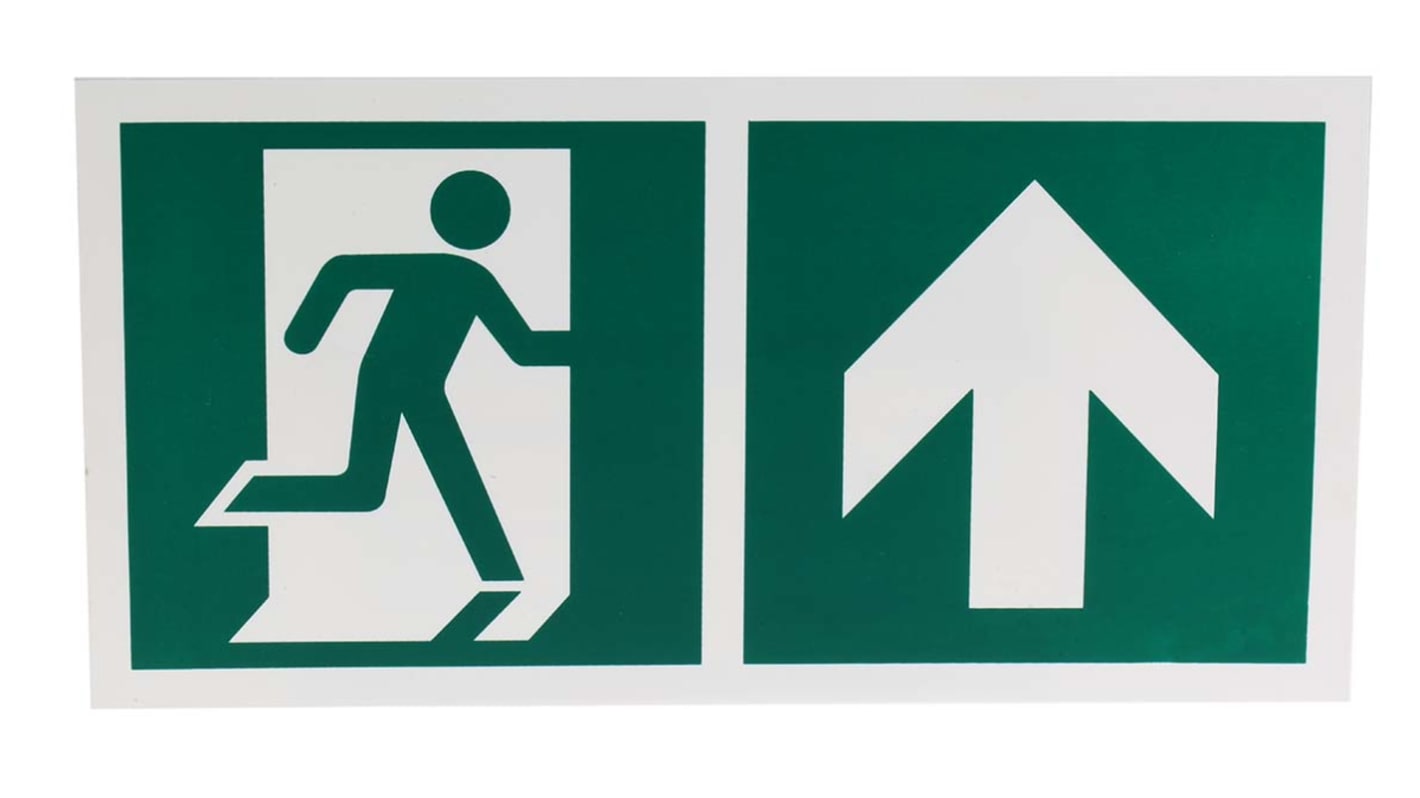 Plastic Emergency Exit Up With Pictogram Only, Non-Illuminated ...