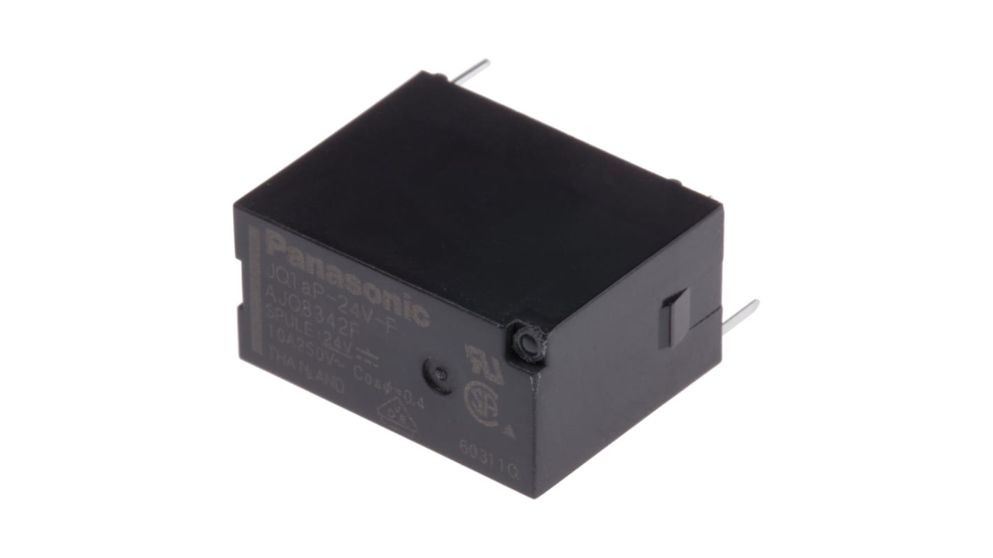 JQ1AP-24V-F | Panasonic PCB Mount Power Relay, 24V dc Coil, 5A ...