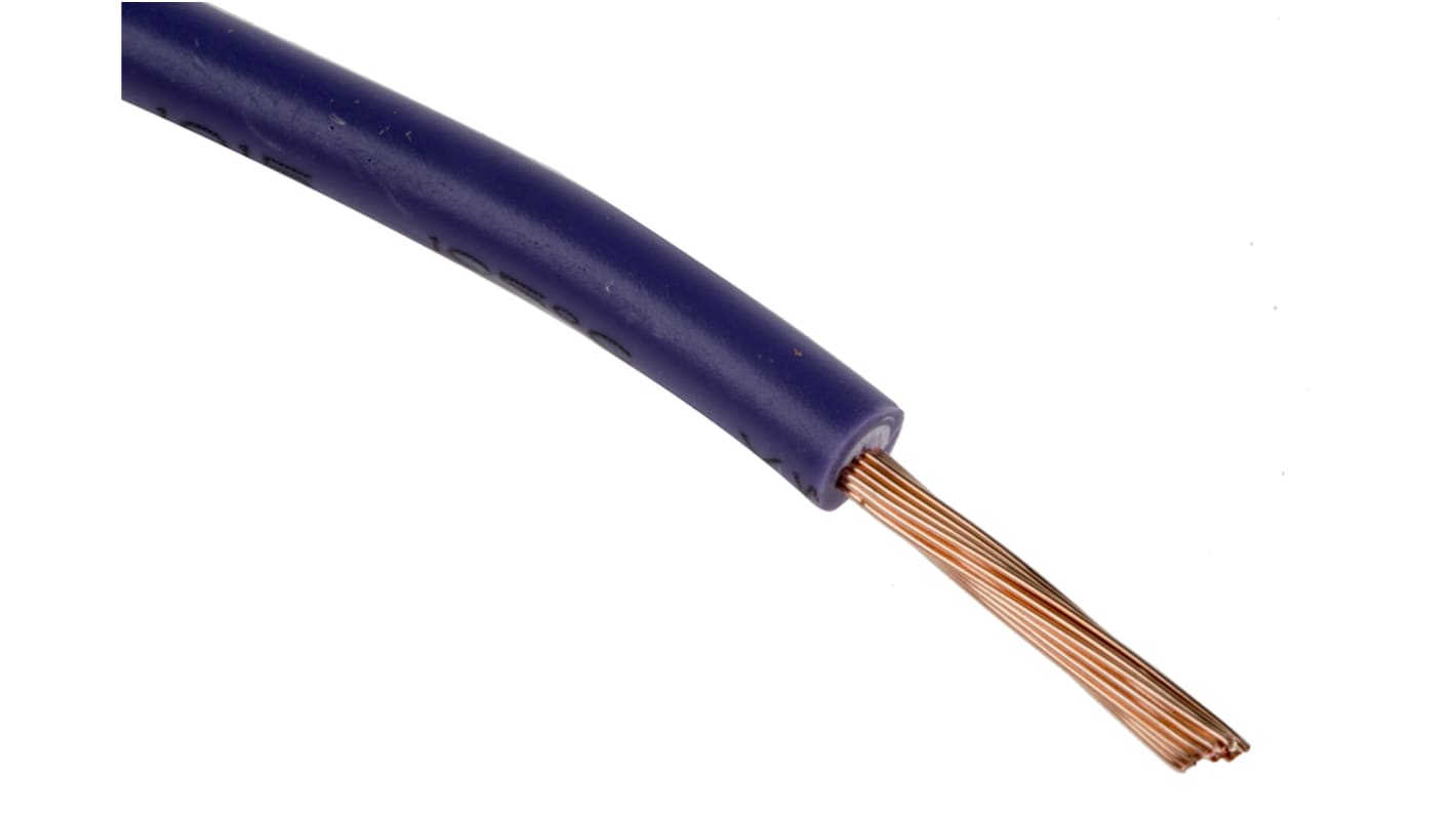 Fils de câblage RS PRO UL1015, 1.5mm², Violet, 16AWG, 100m, 1 kV c.c., 600 V c.a. | RS