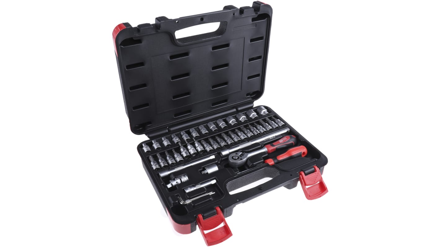 RS PRO 43-Piece Metric 1/4 in Standard Socket/Bit Set with Ratchet | RS