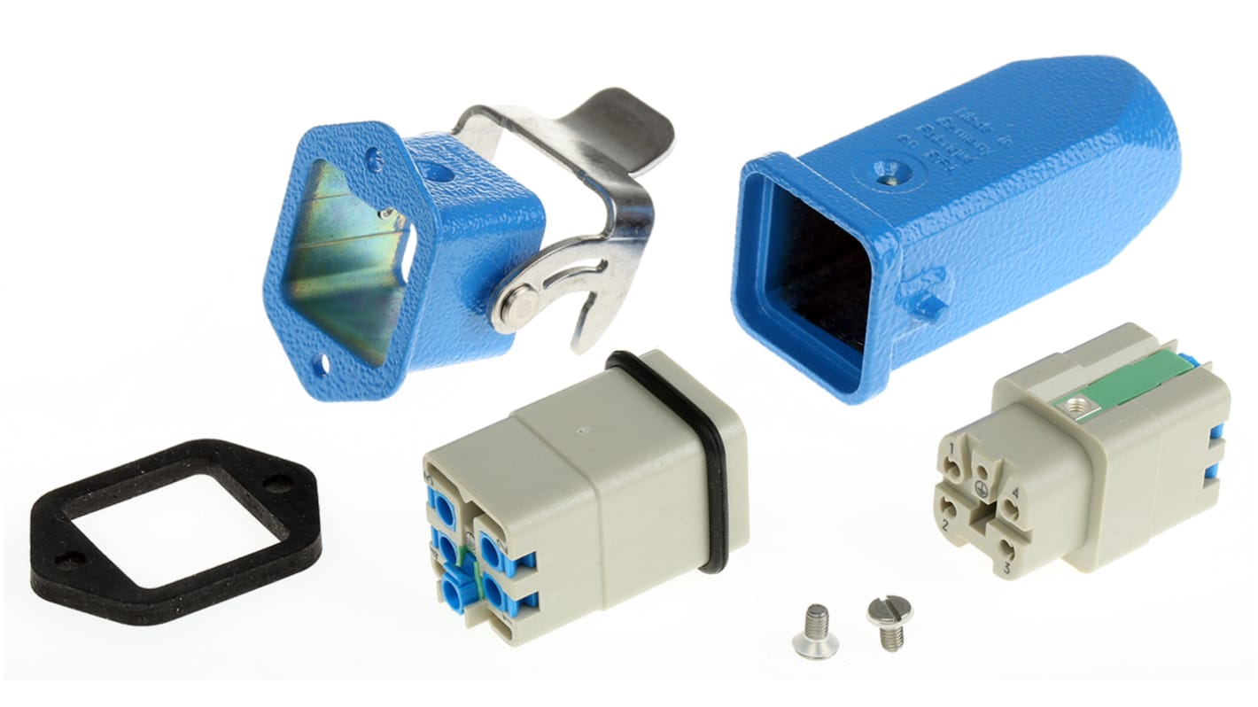 10 36 004 0003 | HARTING Connector Set, 4 Way, 10A, Female to Male, Han ...