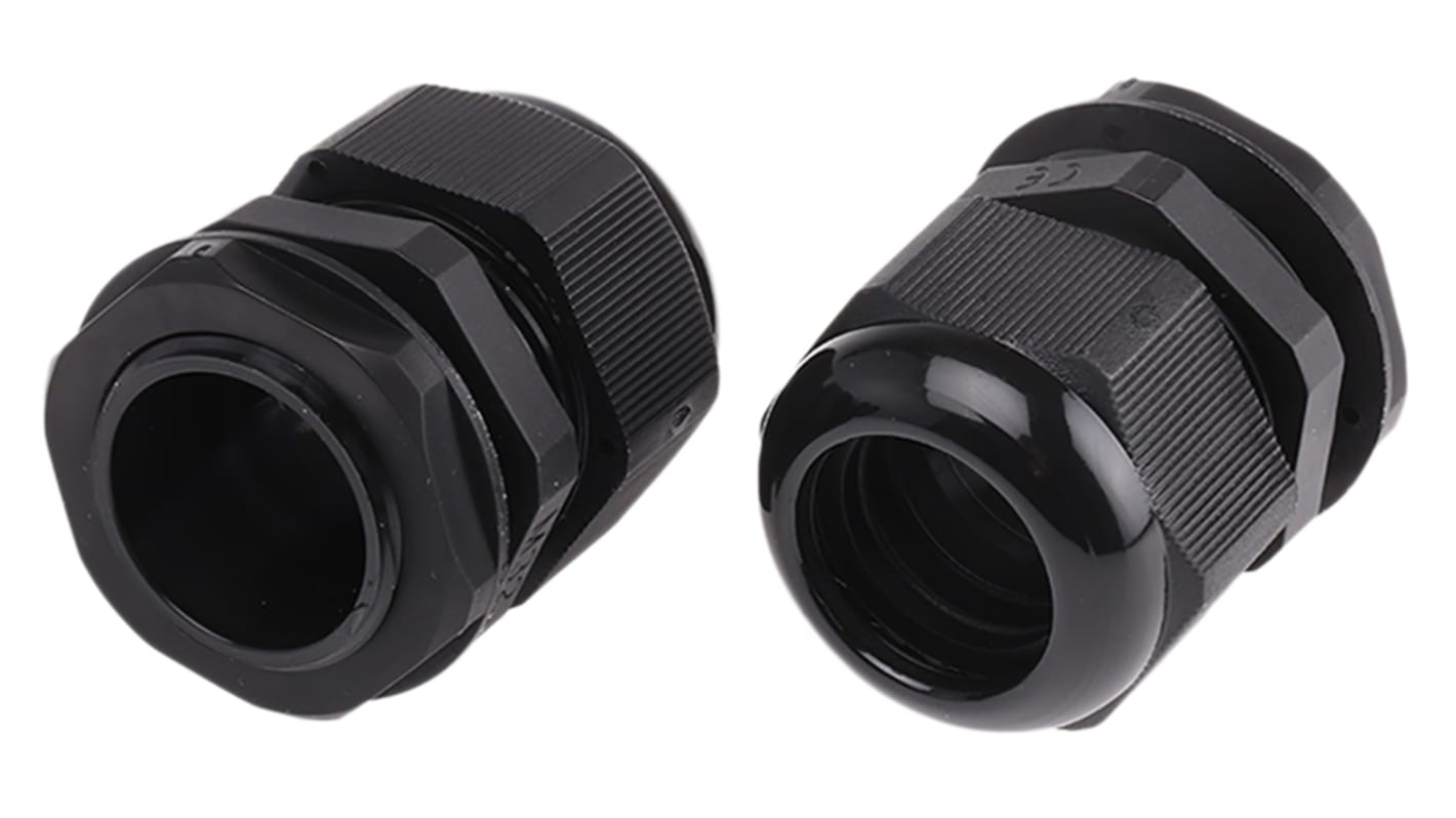 NGM32-BLK | HellermannTyton NGM Series Black Nylon Cable Gland, M32 ...