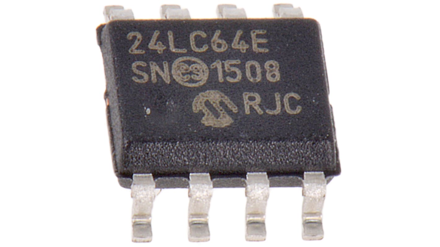 Microchip 24LC64-E/SN, 64kB EEPROM Memory, 900ns 8-Pin SOIC Serial-I2C | RS