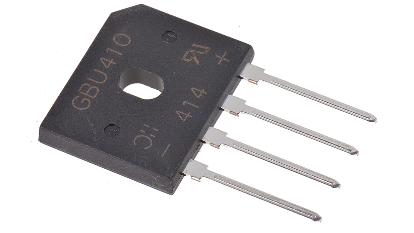 GBU410 | Diodes Inc Bridge Rectifier, 4A, 1000V, 4-Pin | RS