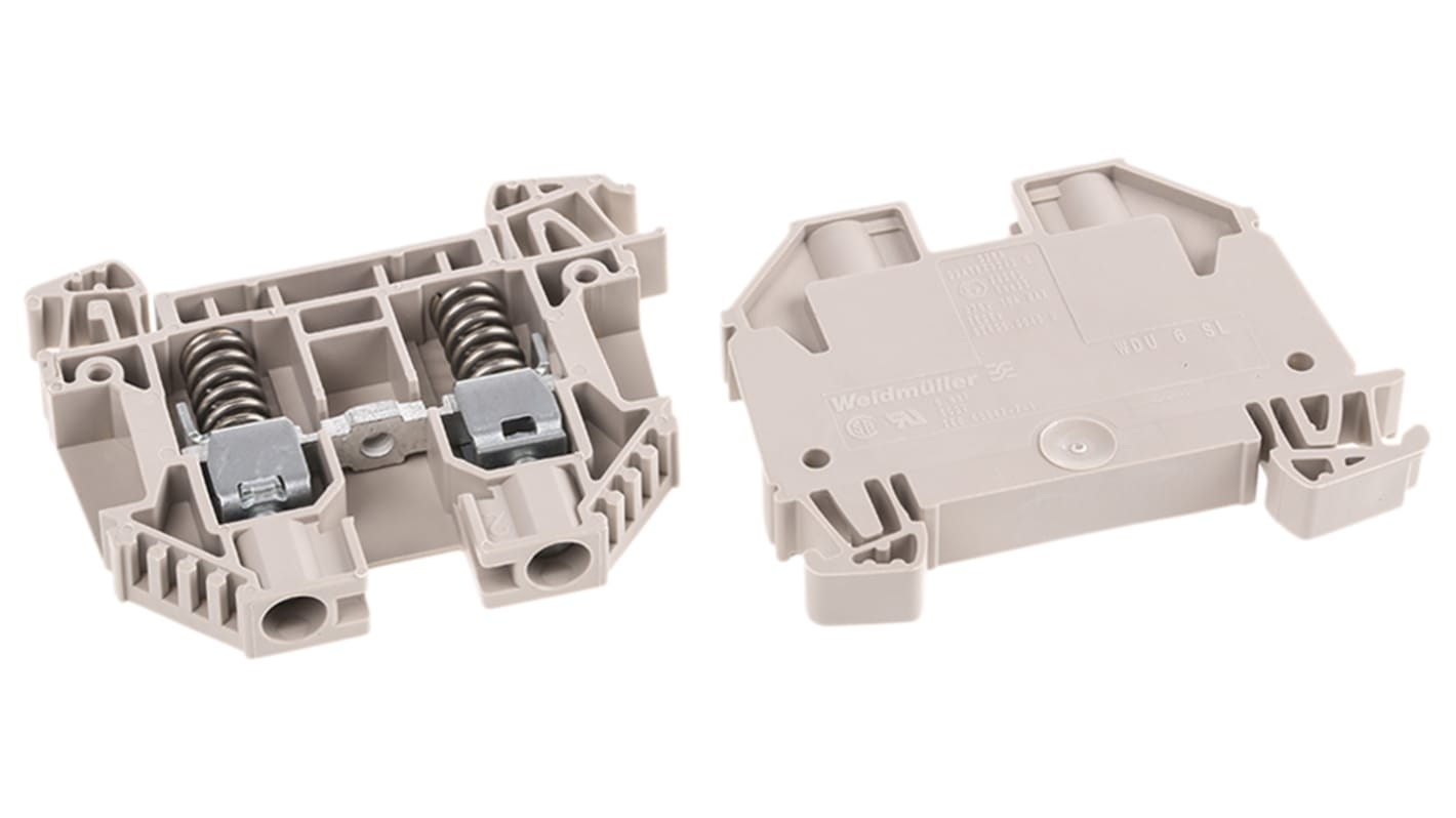 9537460000 | Weidmuller W Series Brown Feed Through Terminal Block, 0.5 ...