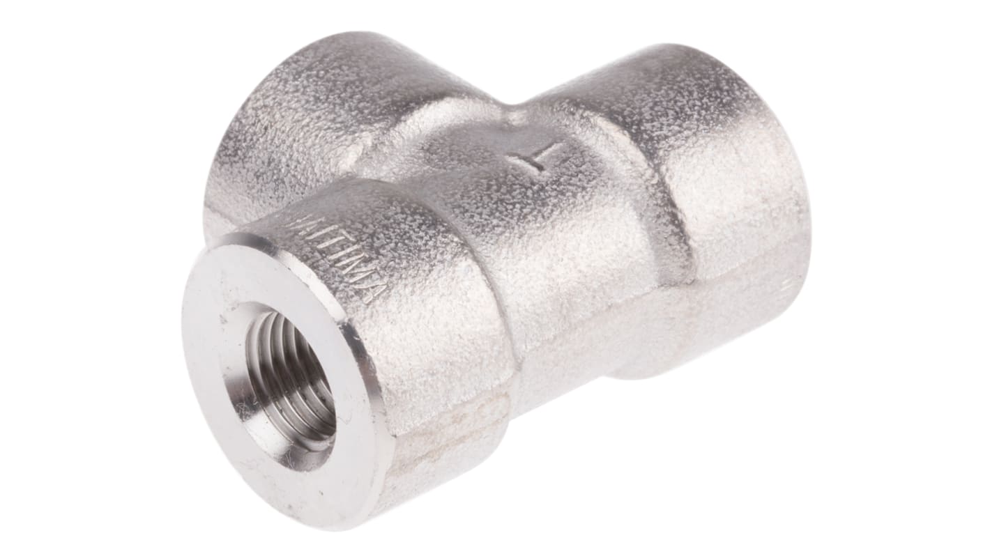 RS PRO Stainless Steel Pipe Fitting, Tee Circular Tee, Female G 1/4in x ...