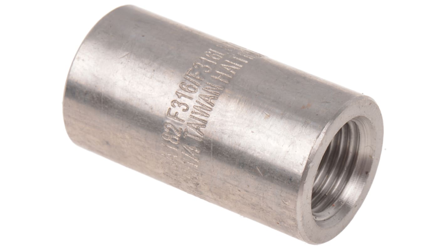 RS PRO Stainless Steel Pipe Fitting, Straight Circular Coupler, Female ...