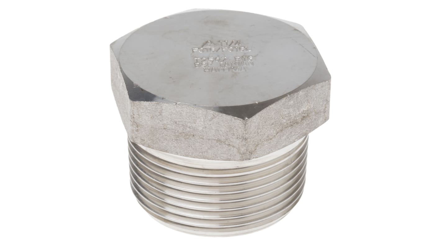 RS PRO Stainless Steel Pipe Fitting, Straight Hexagon Hexagon Plug ...