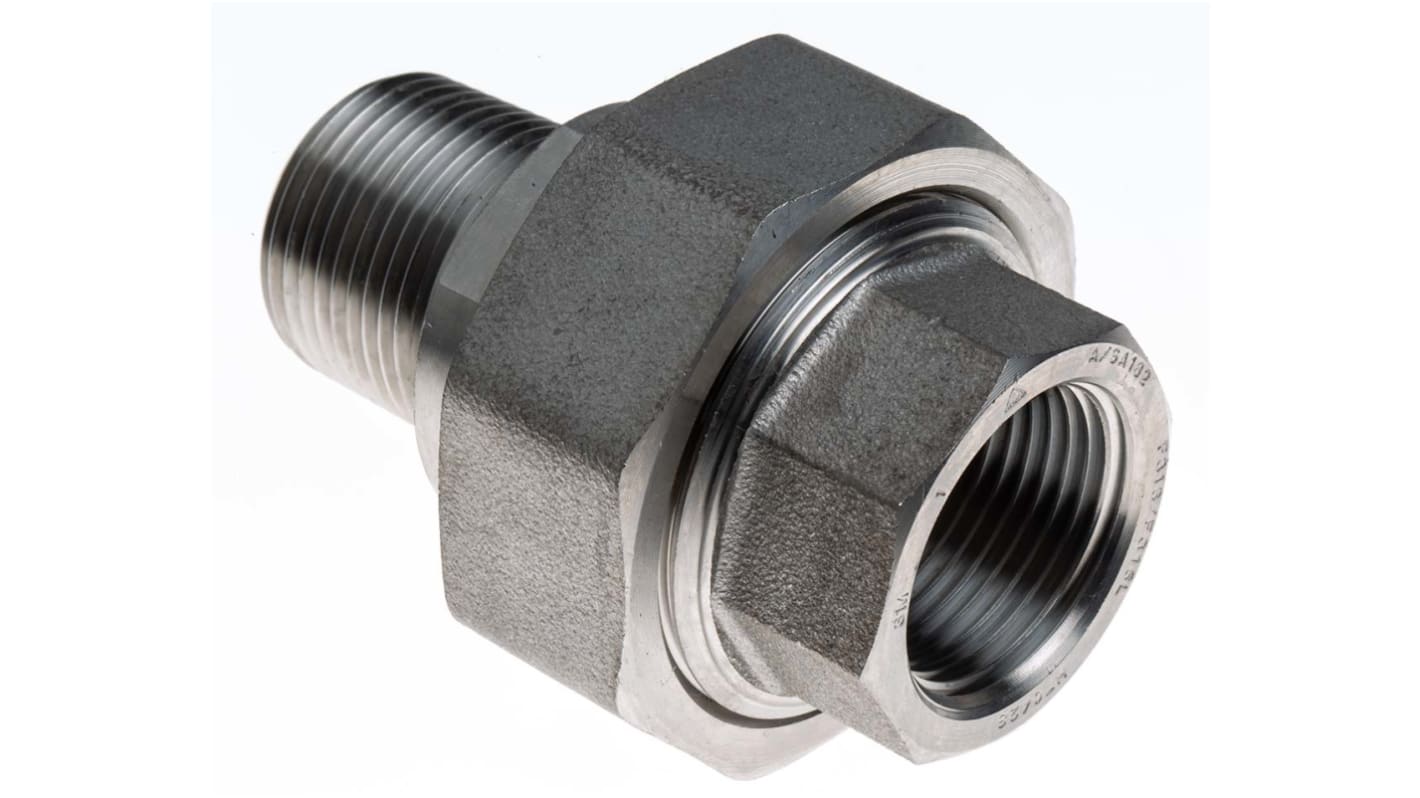 RS PRO Stainless Steel Pipe Fitting, Straight Octagon Union, Male R 1in ...
